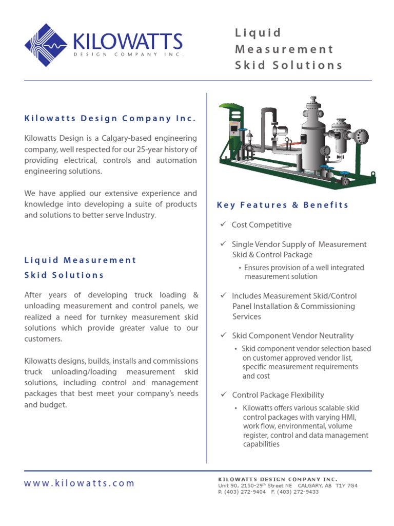 Liquid Measurement Skid Solutions 0208 | Download Free PDF | Automation ...