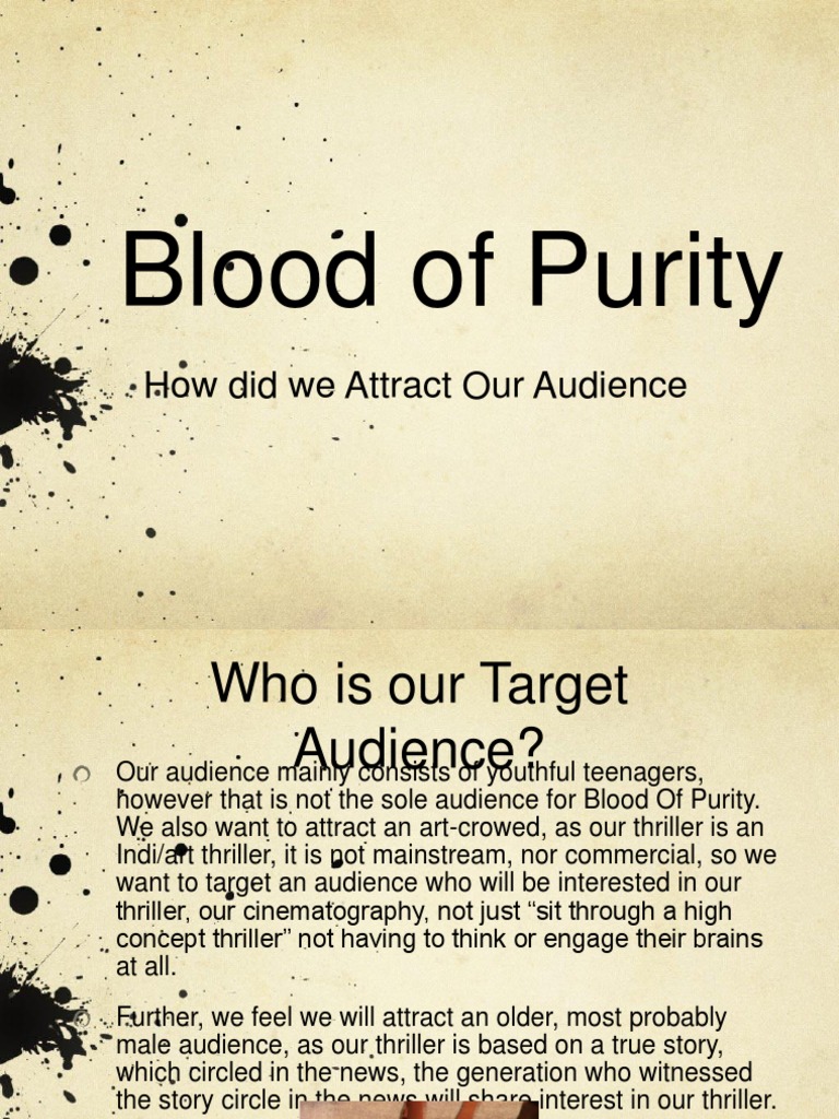 Blood of Purity | PDF | Thriller (Genre) | Physical Attractiveness