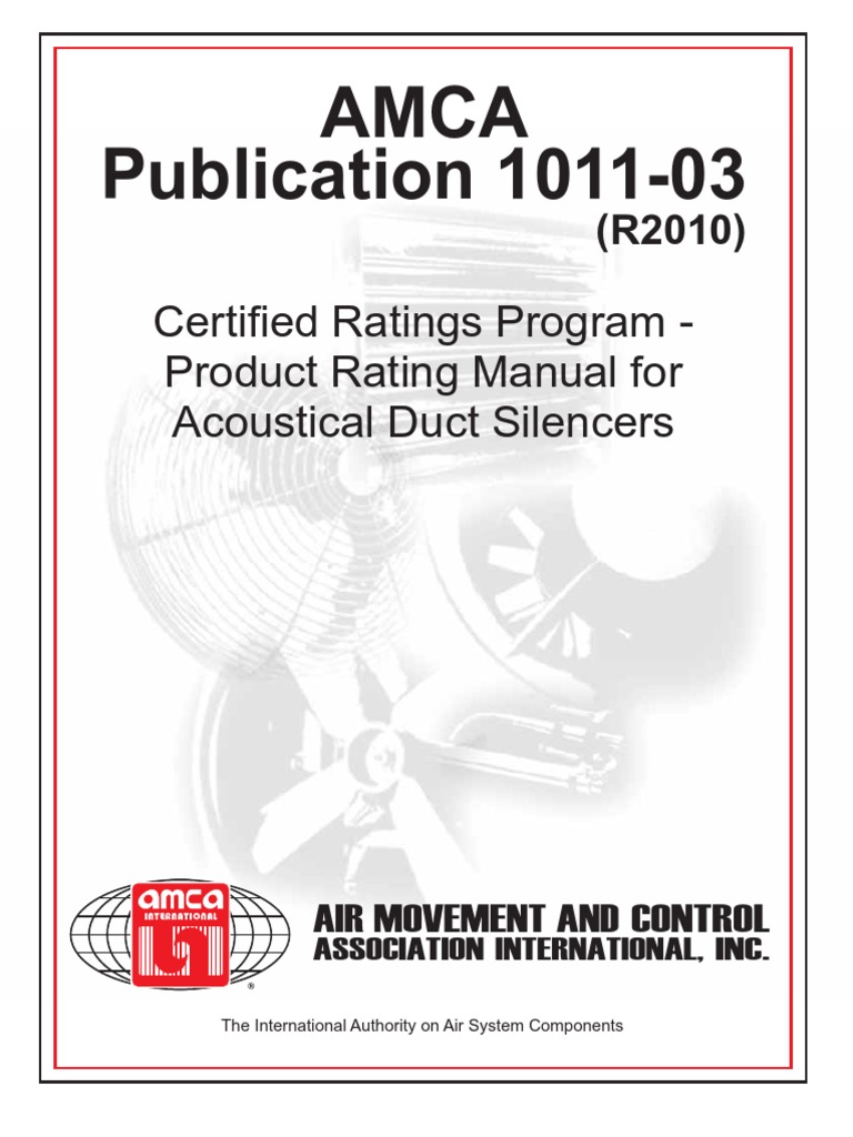 Amca Publication 1011-03: Certified Ratings Program - Product Rating ...