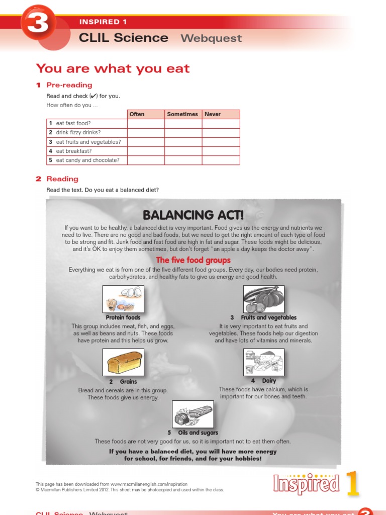 CLIL Inspired 1 Unit 3 Science | PDF