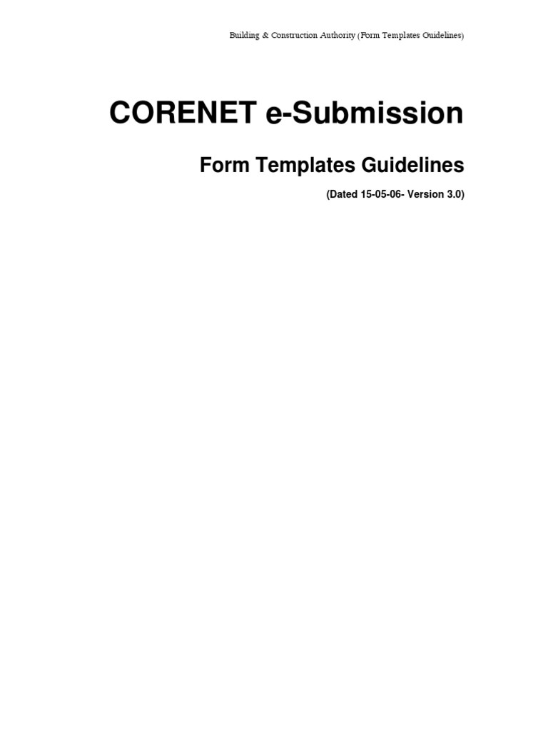CORENET e-Submission Form Templates | PDF | Computing | Computing And ...