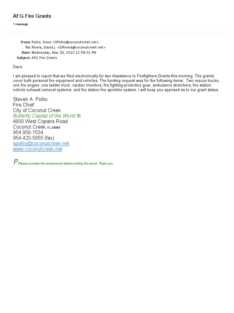 Emails | PDF | Firefighter | Fire Engine