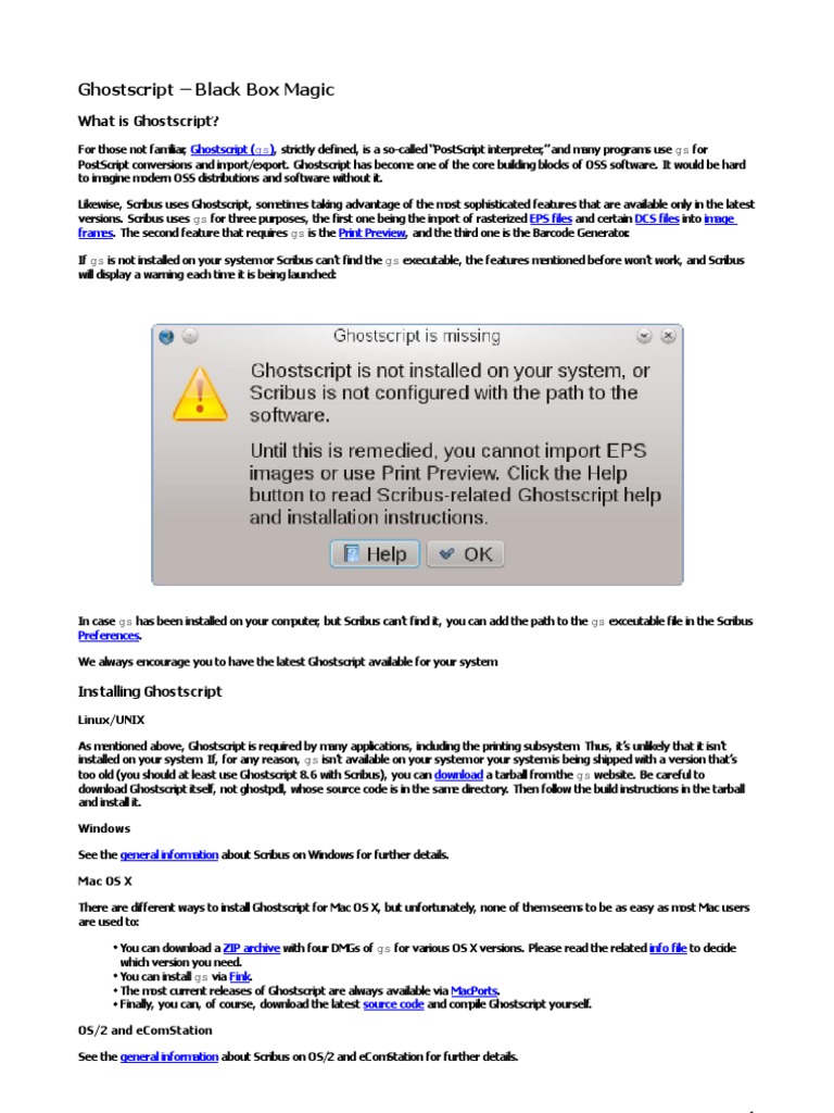 Ghostscript - Black Box Magic | PDF | Os X | Mac Os