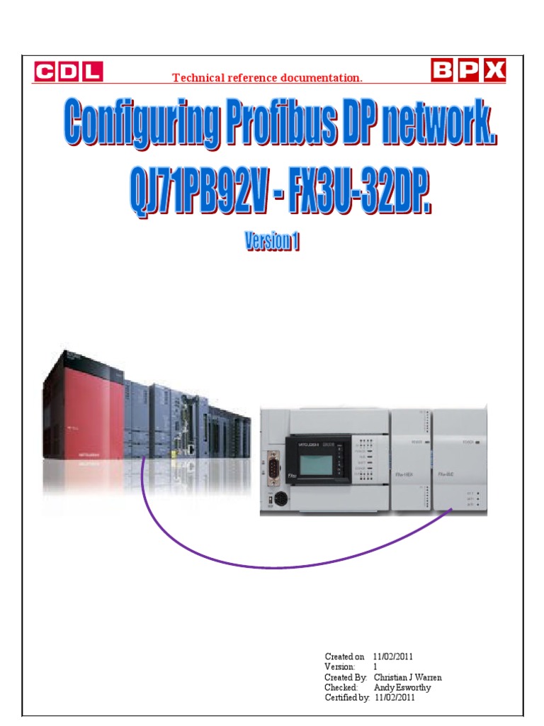 0006-Configuring Profibus DP Network QJ71PB92V-FX3U-32DP. | PDF | Documentation | Input/Output