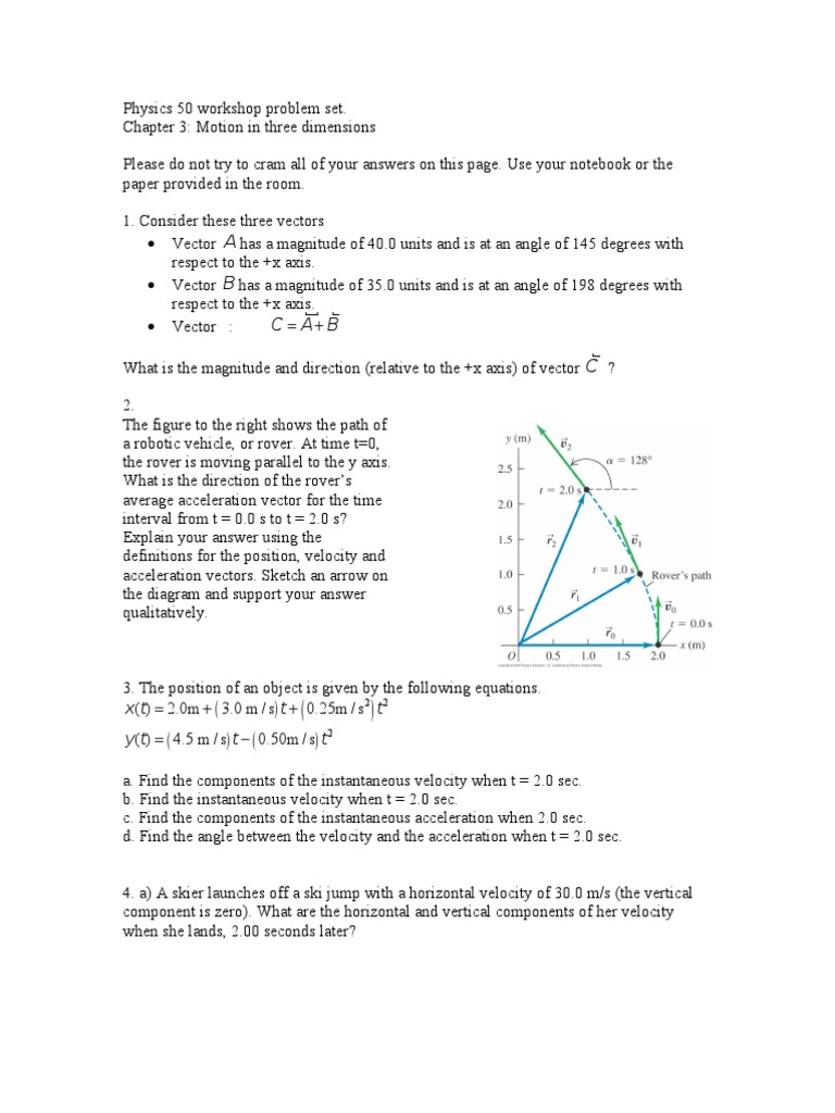Ch3 Problems | PDF | Acceleration | Rotation Around A Fixed Axis