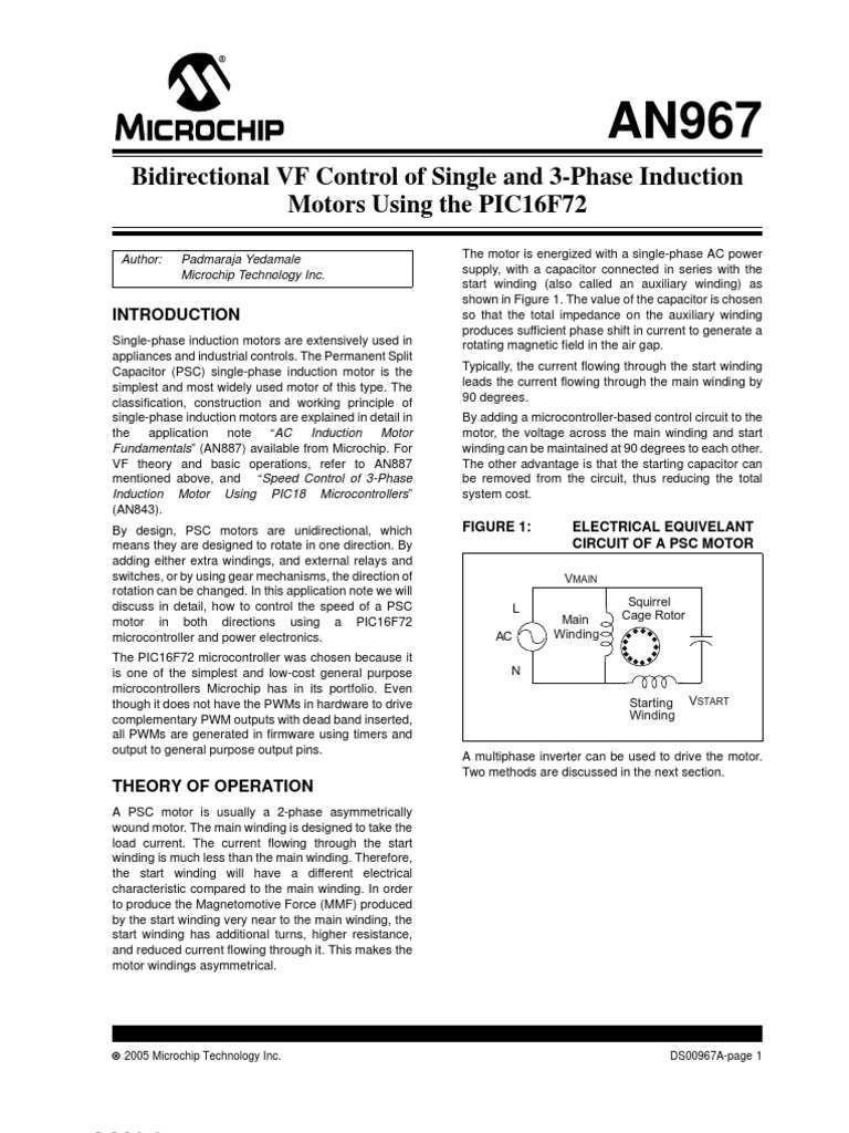 Pic16f72 3 Phase Motor Control | PDF | Power Inverter | Capacitor