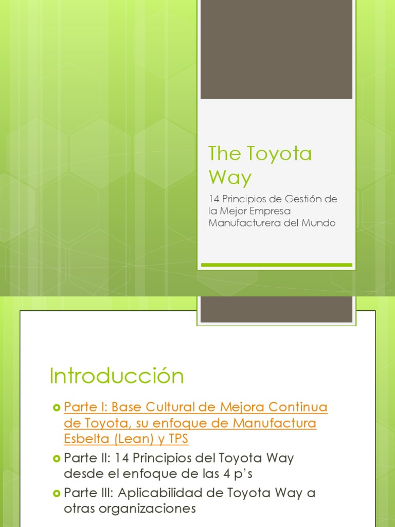 The Toyota Way | PDF | Toyota | Calidad (comercial)
