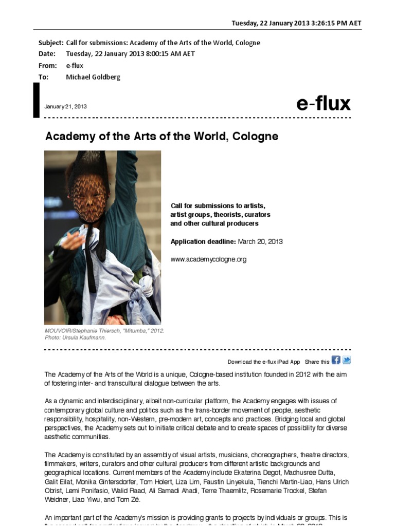 Cologne Academy March 20 | PDF