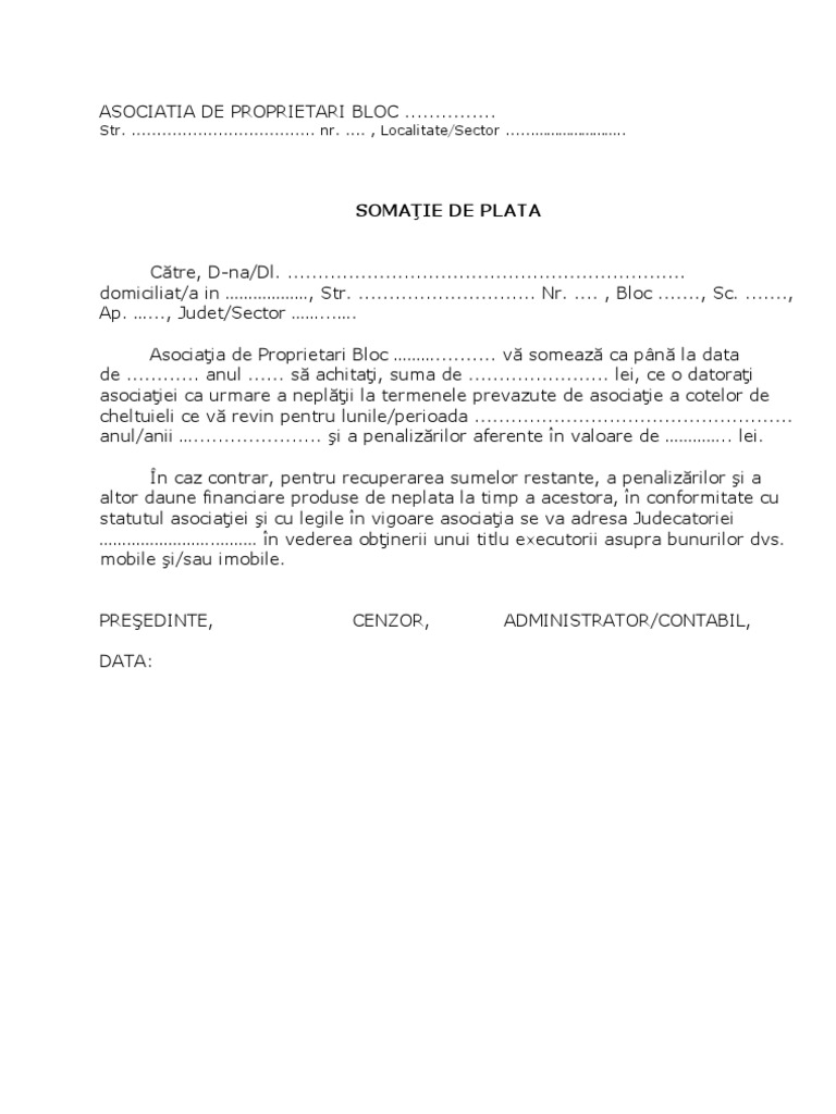 Model - Somatie de Plata