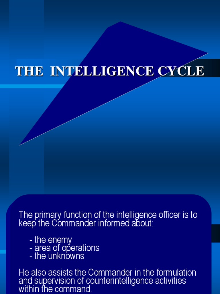 Intelligence Cycle | PDF | Military Intelligence | Intelligence Assessment