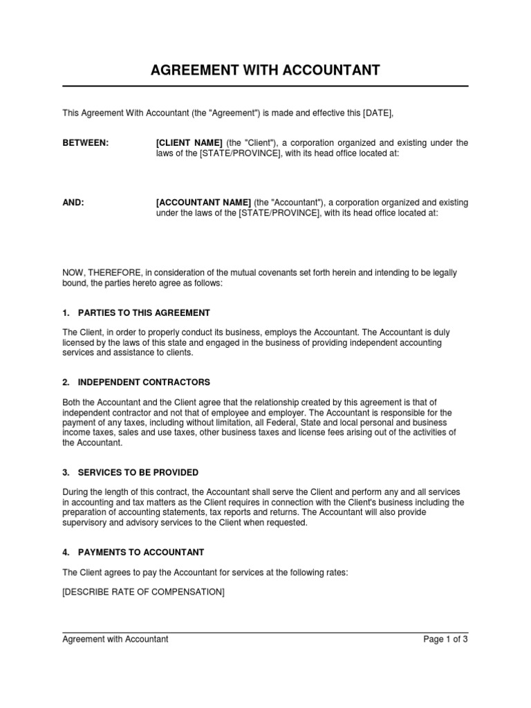 Agreement With Accountant | Download Free PDF | Trade Secret | Copyright