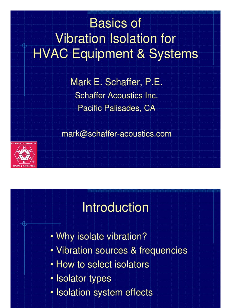 Basics of Hvac Vibration Isolation PDF | PDF | Hertz | Mechanical Fan