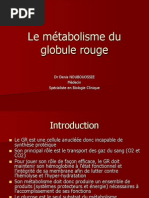 Structure et Fonction du Globule Rouge | PDF | Globule rouge | Membrane ...