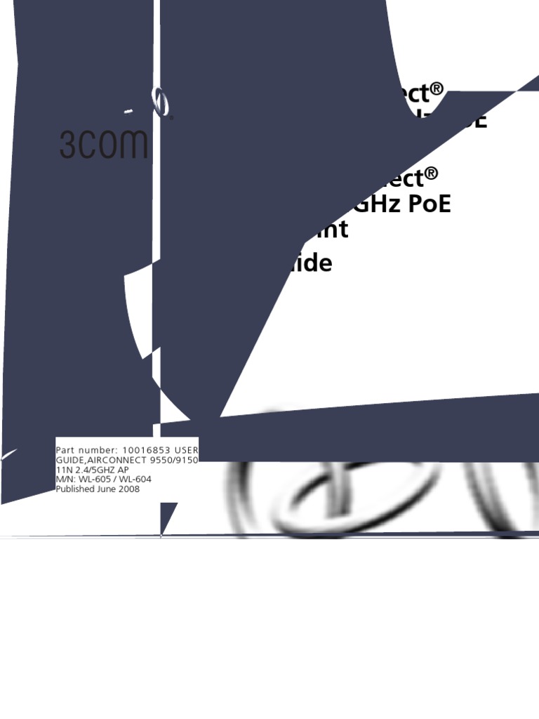 3com AP 9552 - Guia de Acesso Rápido | PDF | Wireless Lan | Ieee 802.11