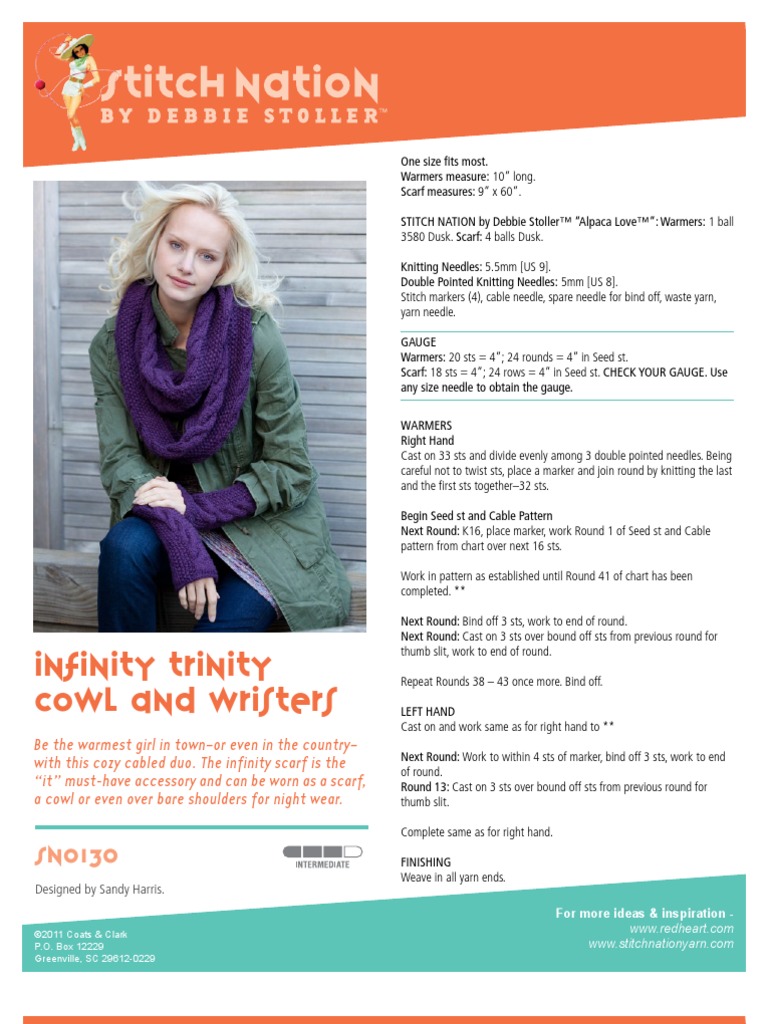 Infinity Trinity Cowl and Wristers | PDF