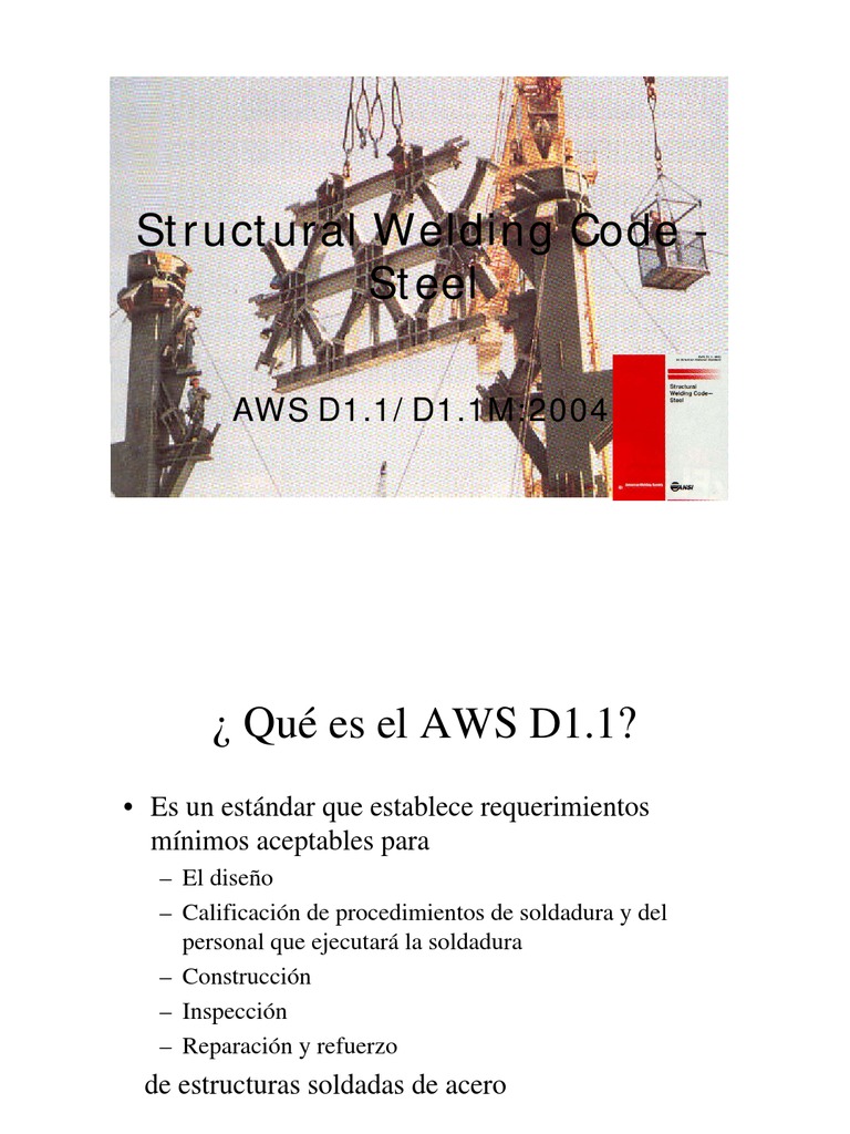 AWS D1.1-2004 Alcances | PDF | Soldadura | Construcción