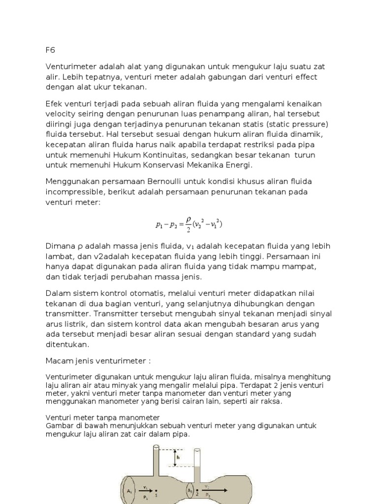 Laporan Praktikum Venturimeter