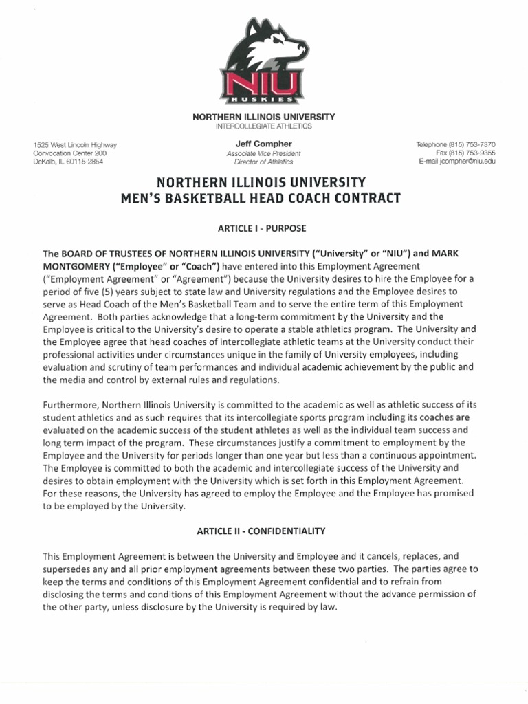 Mark Montgomery Contract | PDF