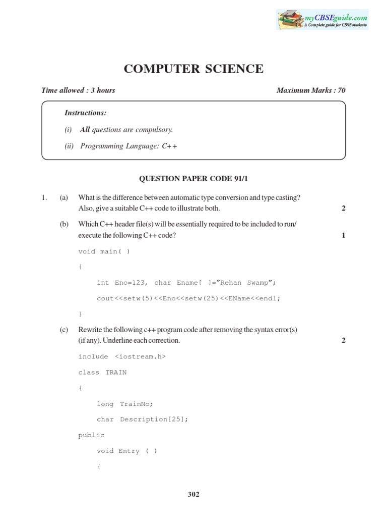 2010 12 Lyp Computer Science 01 | PDF | Array Data Structure | Subroutine