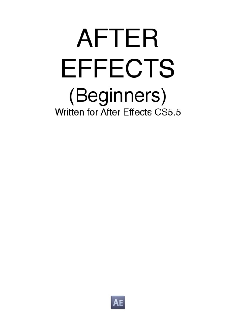 After Effects Tutorial For Beginners | PDF | Adobe Photoshop | Areas Of ...