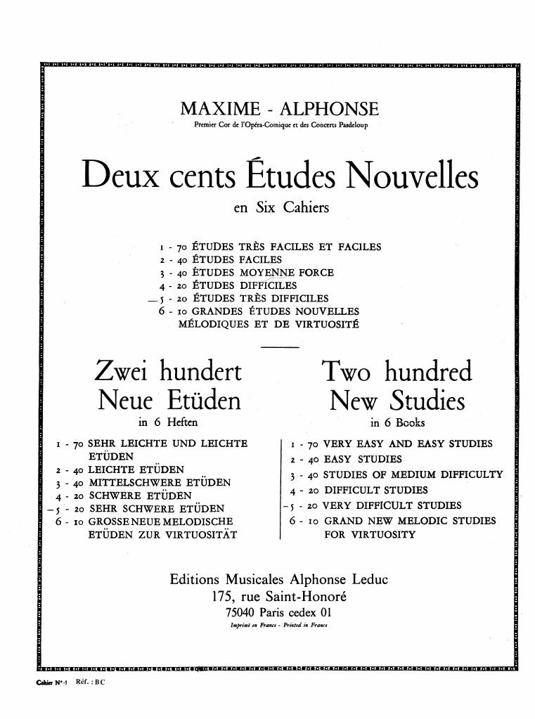 IMSLP10986-Maxime-Alphonse Horn Etudes Book 5 PDF | PDF
