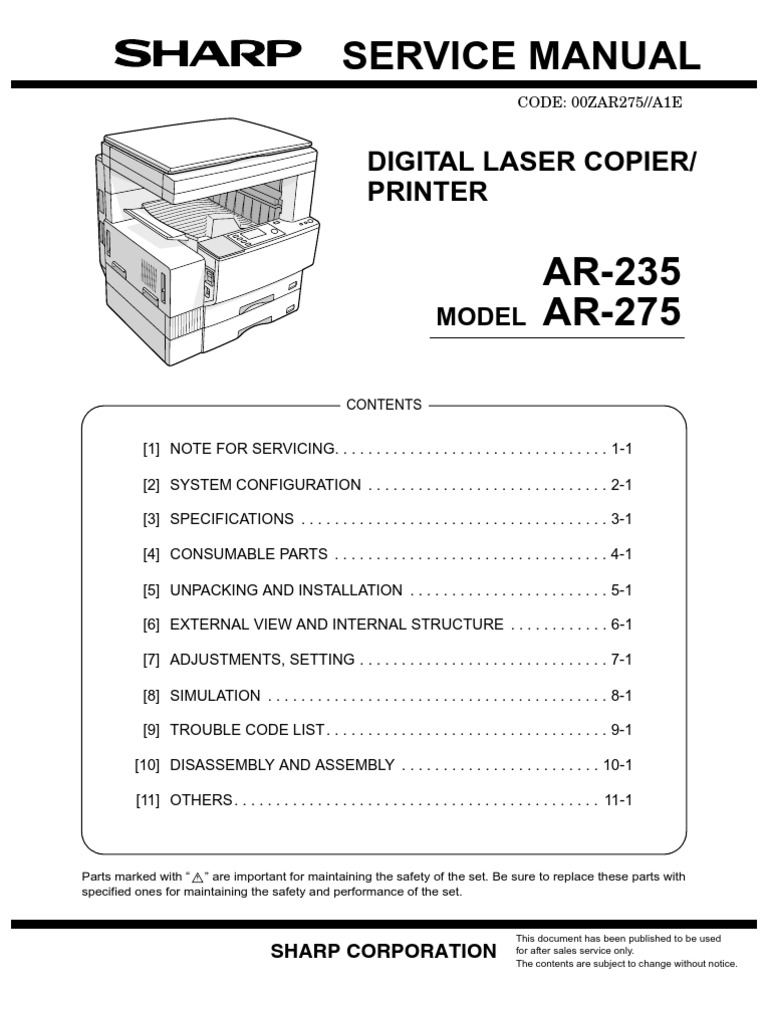 Sharp Ar 235 275 Sim Codes | PDF | Image Scanner | Fax
