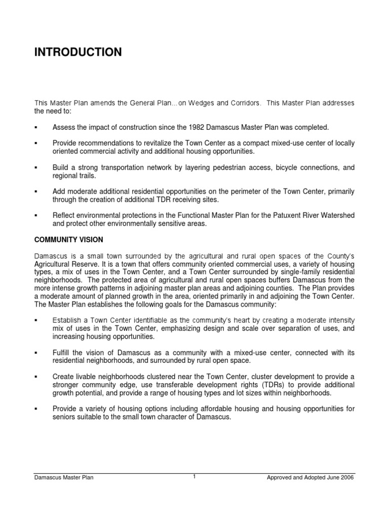 INTRODUCTION This Master Plan Amends The General Plan On Wedges | PDF | Art
