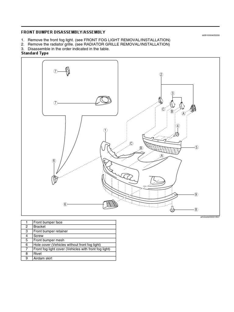 Front Bumper Disassembly Guide | PDF | Transportation Engineering ...