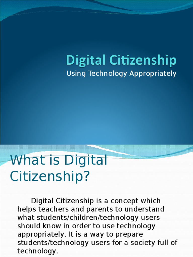 Digital Citizenship | PDF | Etiquette | E Commerce