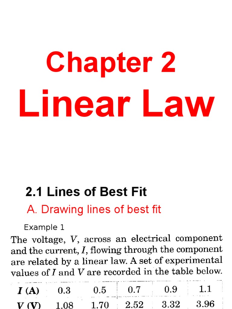 2 Linear Law | PDF | Elementary Mathematics | Mathematical Objects