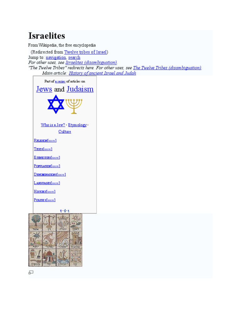 12 Tribes The Israelites | PDF | Israelites | Jews