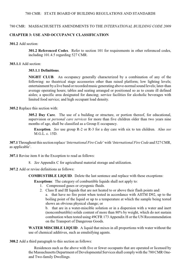 3 Use and Occupancy Classification | Assisted Living | Liquids