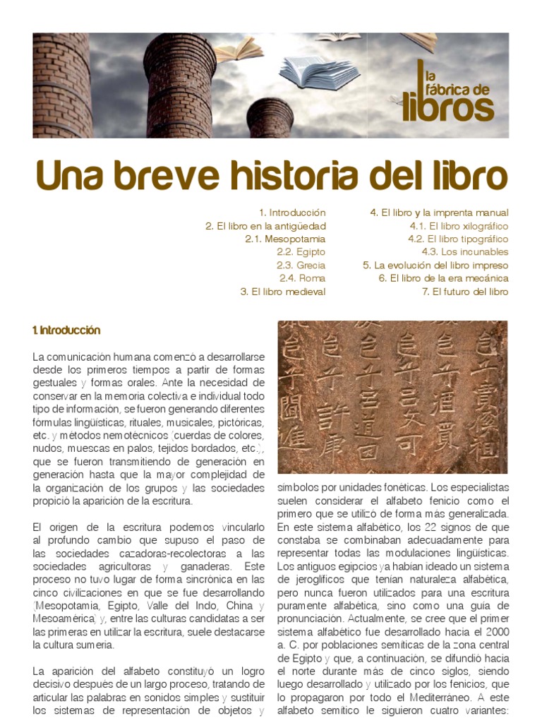 Historia Del Libro en PDF | PDF | Imprenta | Libros