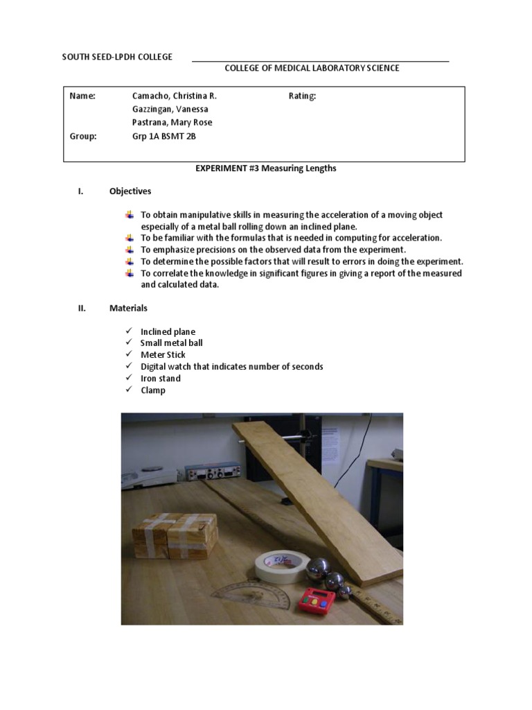 Determining the Acceleration of a Rolling Metal Ball Down an Inclined ...