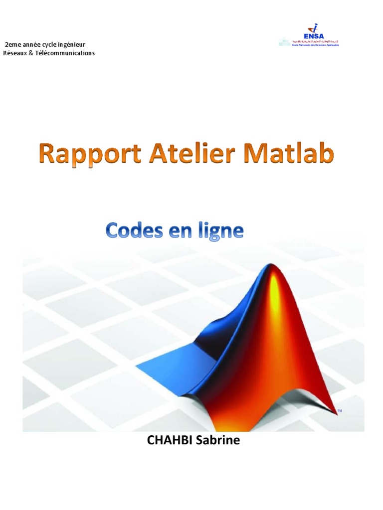 Rapport Matlab CHAHBI | PDF | Réseaux | Électronique