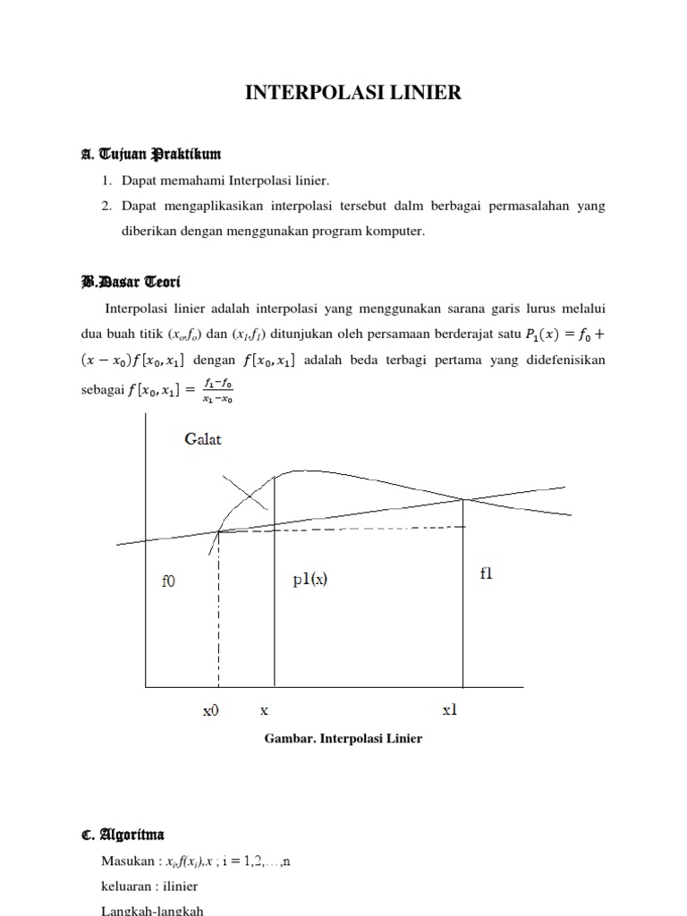 Interpolasi Linier | PDF | Sains & Matematika