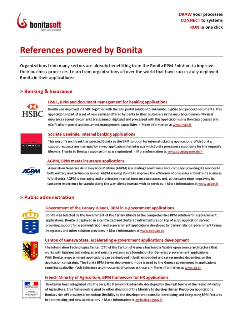 BonitaSoft BPM Applications Powered by Bonita PDF | PDF | Business ...
