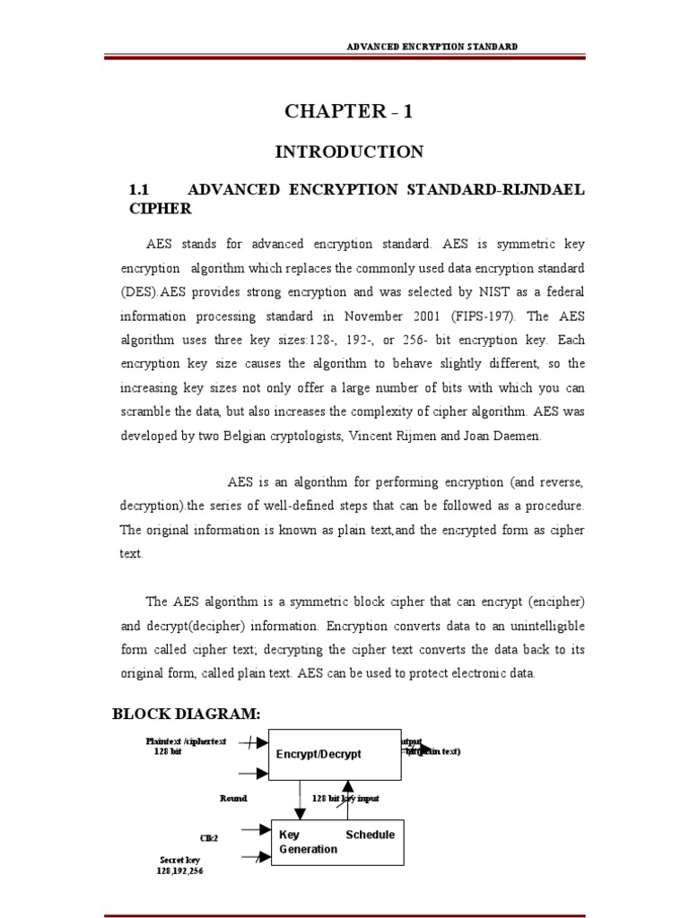 Advanced Encryption Standard (AES) Introduction | PDF | Public Key ...