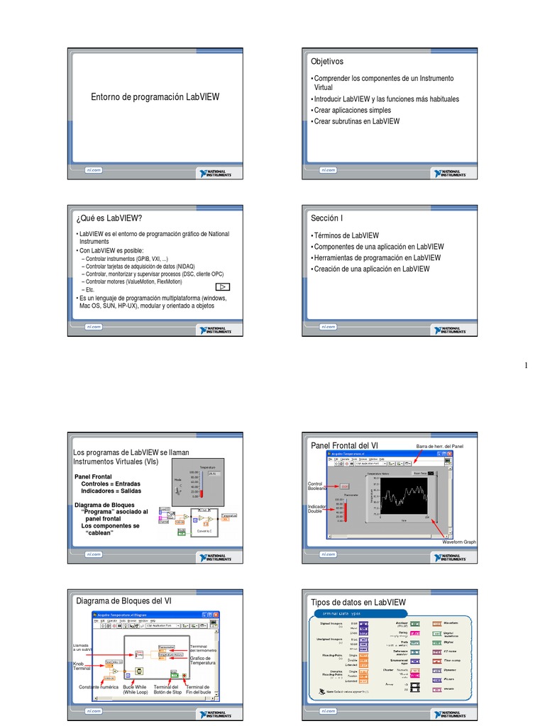 Entorno de Programación Con LabVIEW, NI, 1.6MB | PDF | Estructura de ...