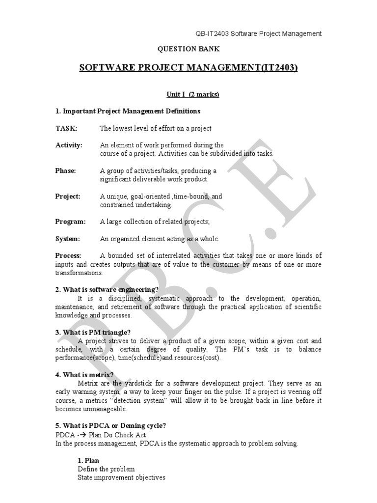 An Overview of Key Software Project Management Concepts and ...