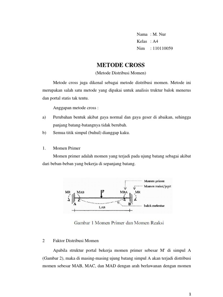 Analisis Metode Cross | PDF | Sains & Matematika