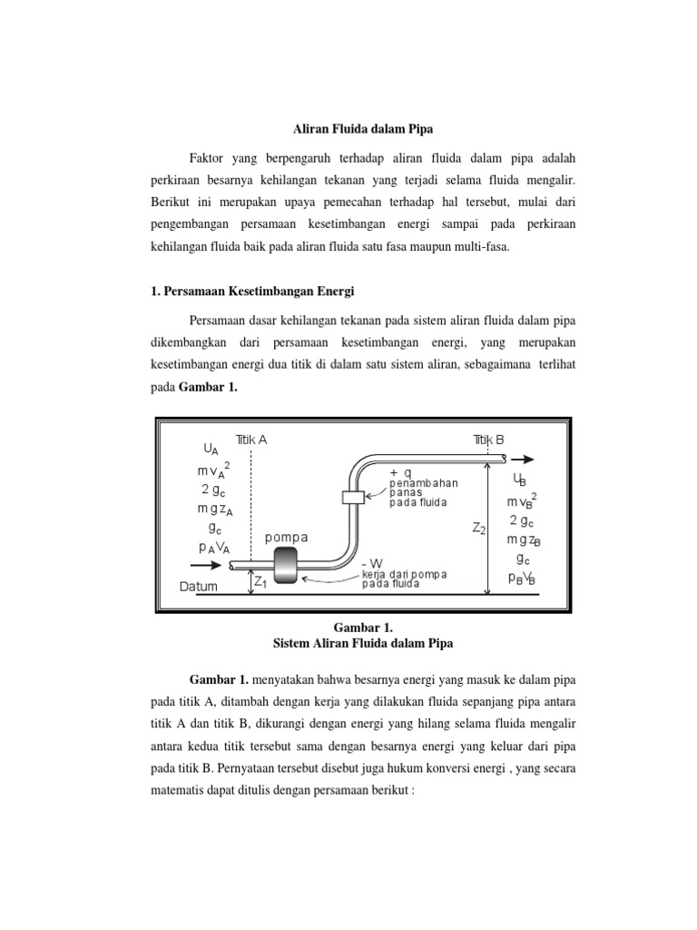 Aliran Fluida Dalam Pipa | PDF