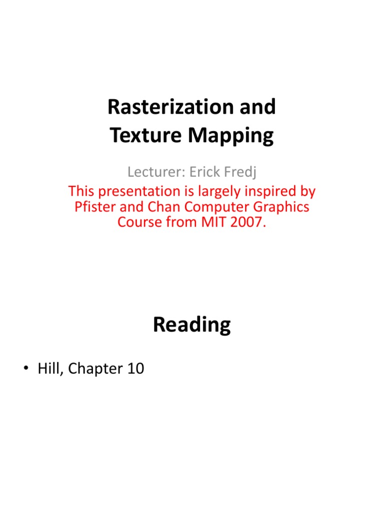 Rasterization Texture | PDF | Texture Mapping | Shader