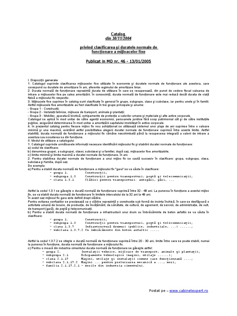 Catalog Mijloace Fixe | PDF