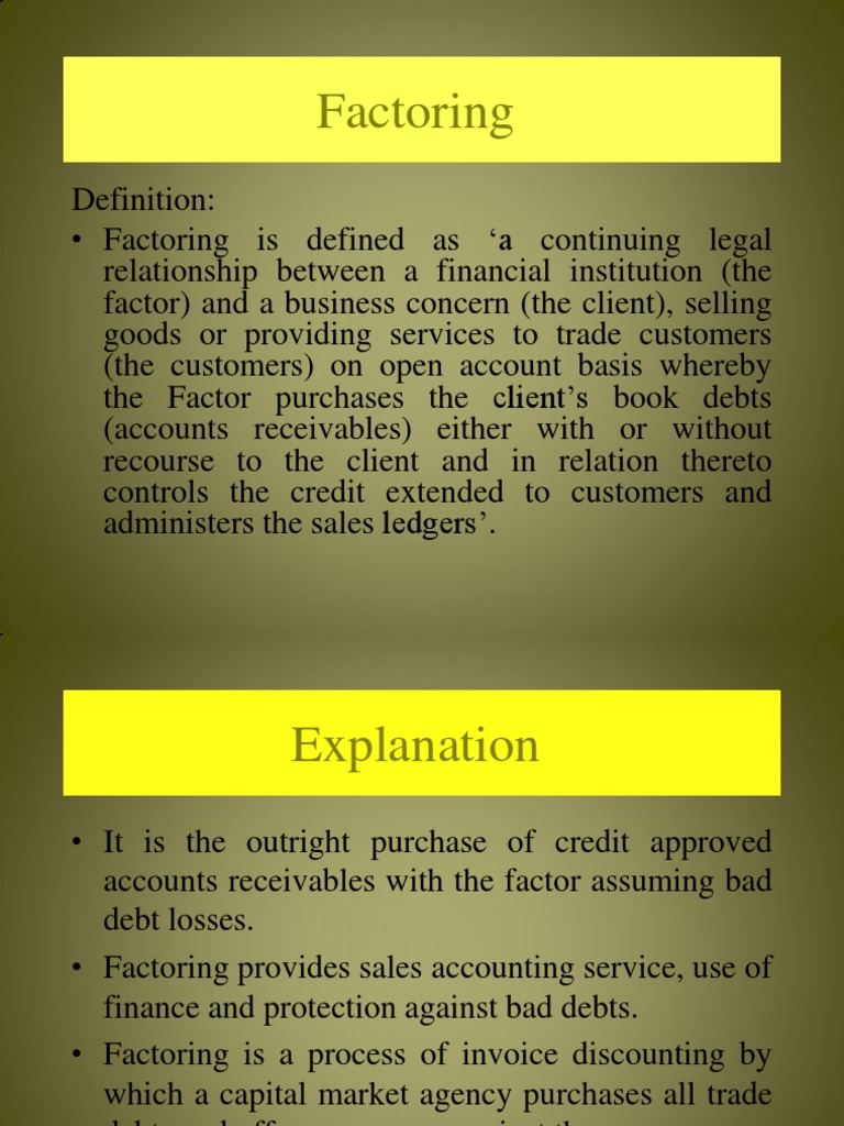 Factoring | PDF | Factoring (Finance) | Credit (Finance)