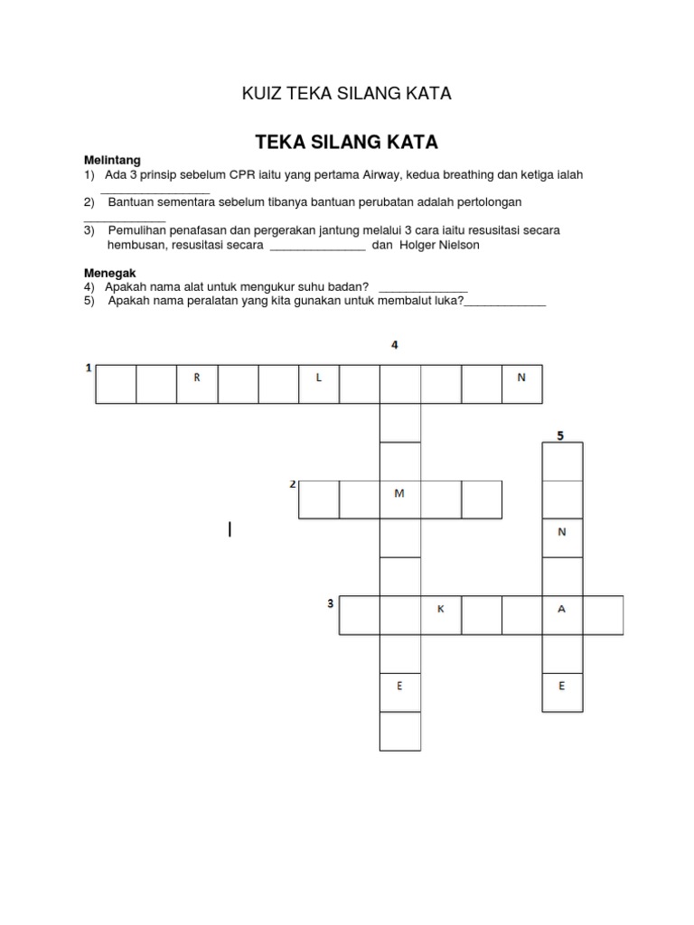 Kuiz Teka Silang Kata | PDF | Kesehatan Holistik