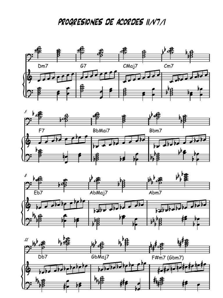 Progresiones de Acordes Ii V7 I PDF | PDF
