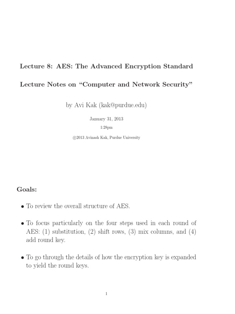 AES Basics | PDF | Cryptography | Key (Cryptography)