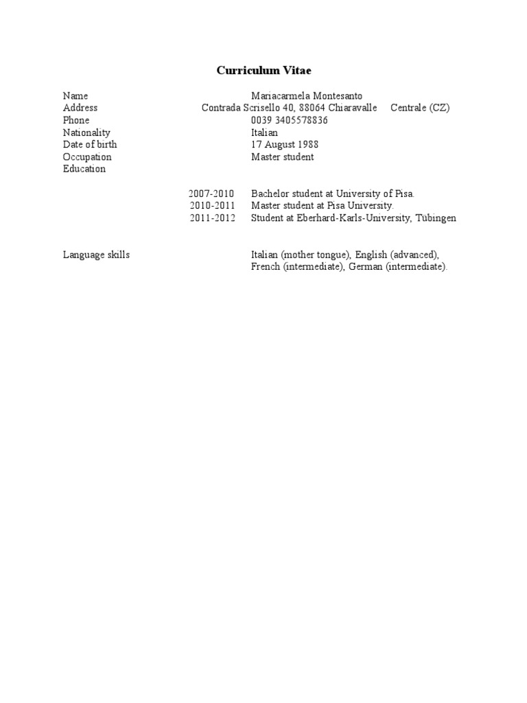 Curriculum Vitae | PDF | Behavior Modification | Cognition