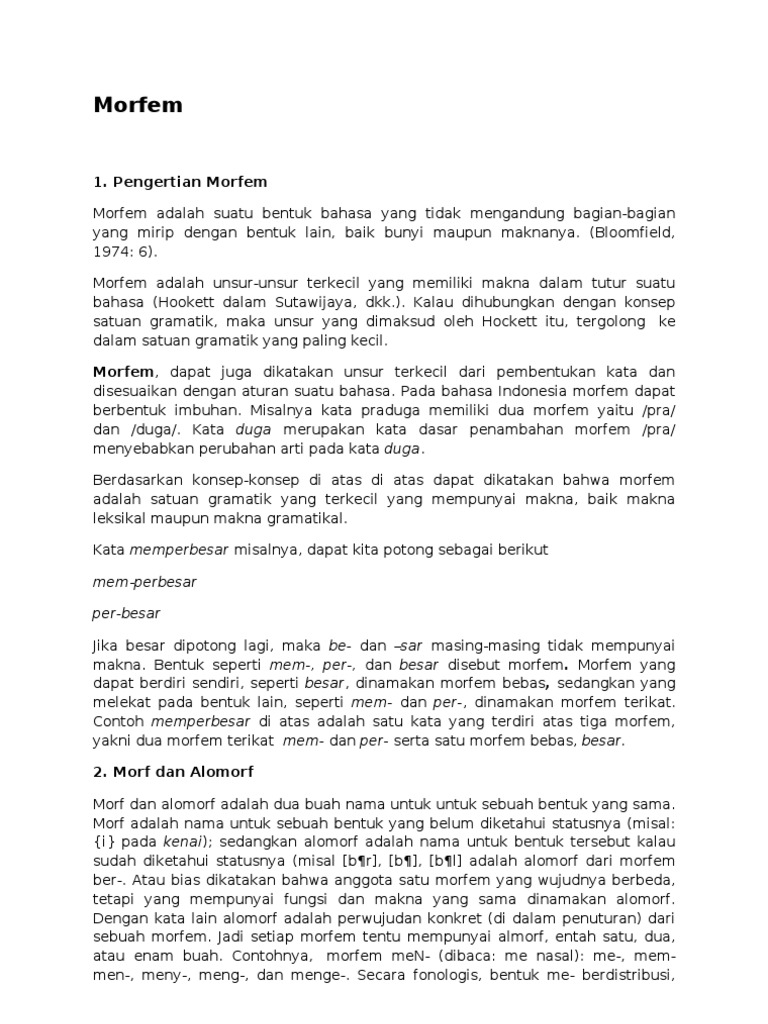 Morfem | PDF